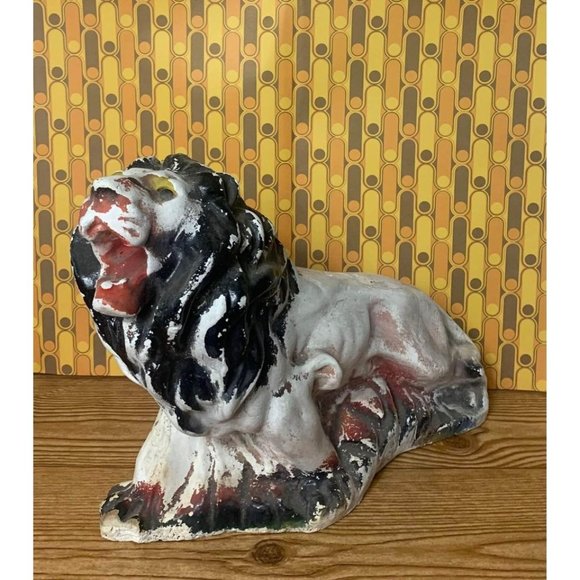 Accents | Lion Chalkware Statue Carnival Prize 195s Rare Find | Poshmark